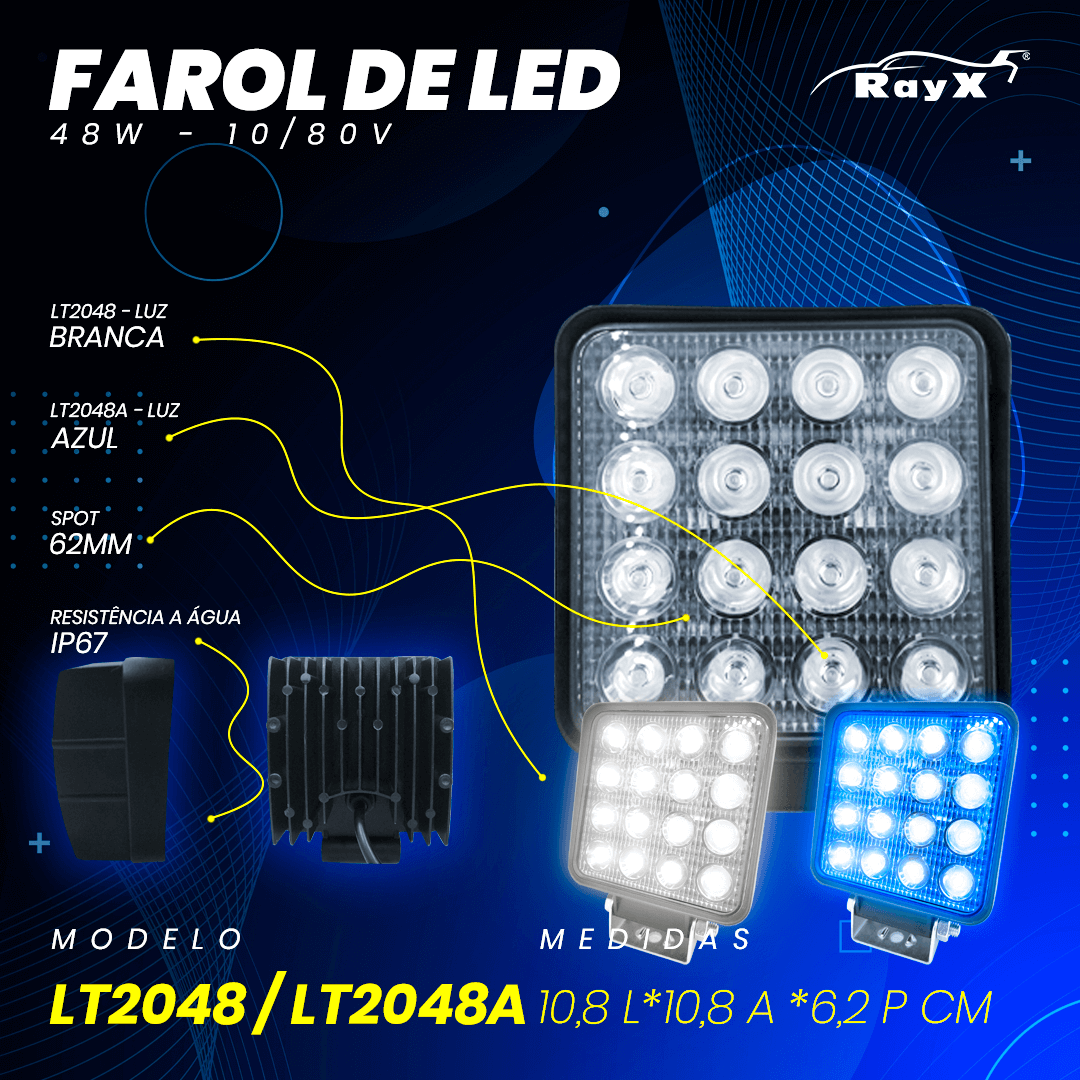 Faróis de Led - RayX Brasil